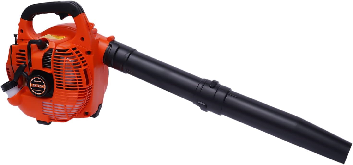 Gas Powered Leaf Blower, Handheld Gas Blower, 4.59ft³/H, 25.4cc, 2-Stroke, with High Efficiency ...