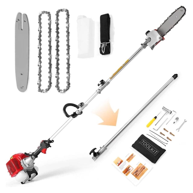 Gas Powered Pole Saws - 58CC 2-Cycle Pole Saws for Tree Trimming with ...
