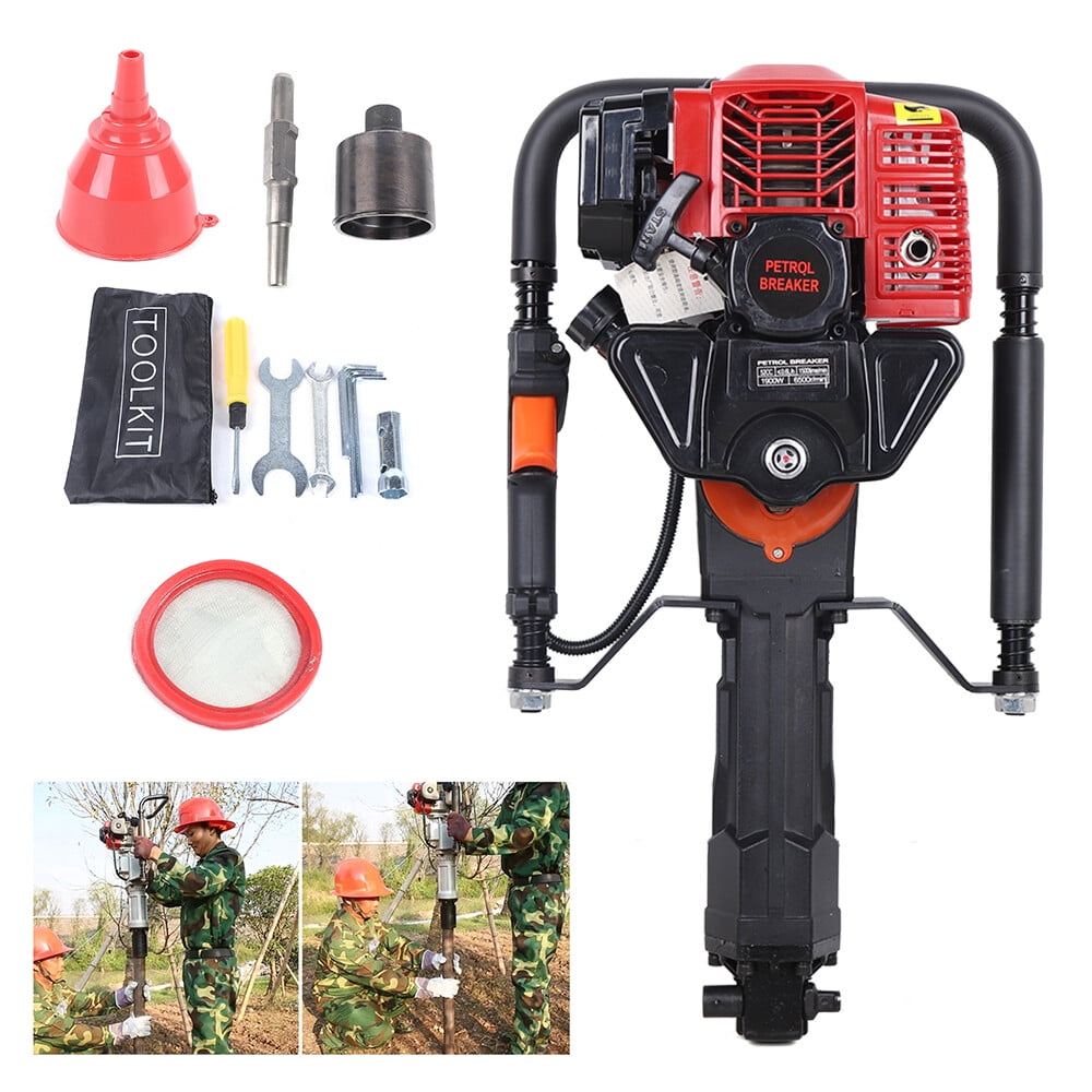 Gas Powered T-Post Driver 2-Stroke Gasoline Engine Fence Farm Push Pile ...