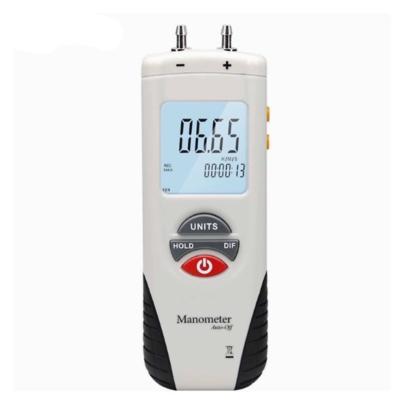 Gas Pressure Gauge Manometer Handheld Digital Manometer Data Hold Dual ...