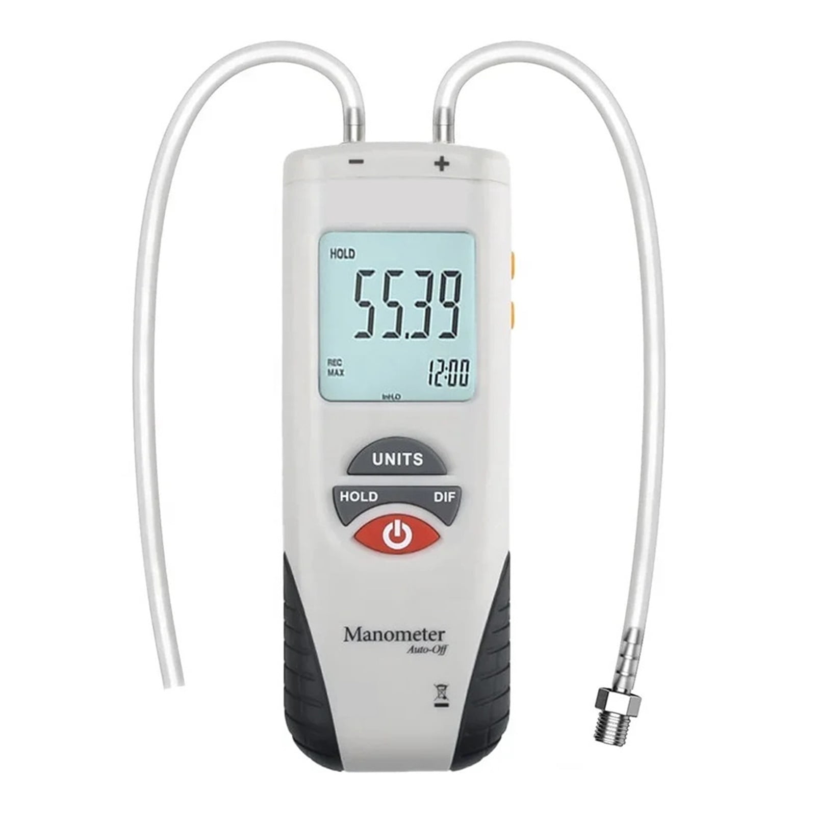 Gas Pressure Gauge Manometer Handheld Digital Manometer Data Hold Dual ...