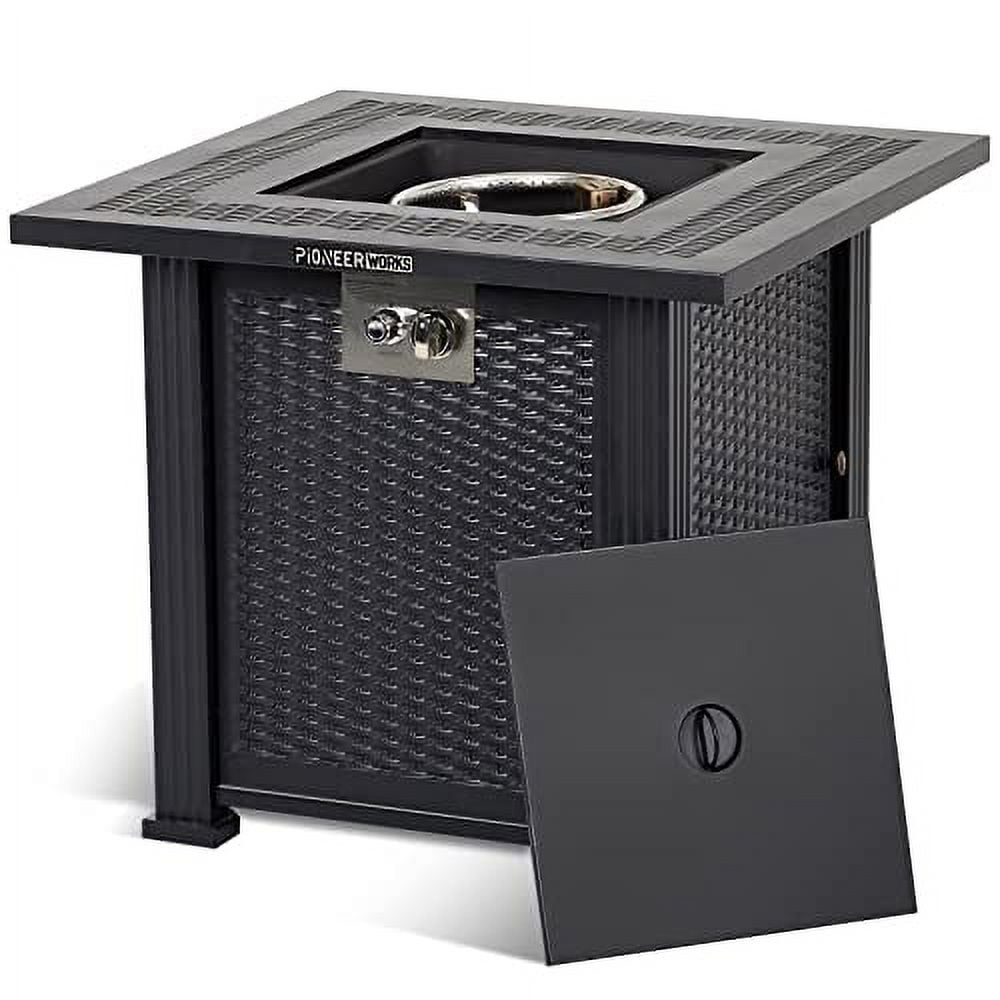 Gas Propane Fire Pit Table with Fire Beads 50000BTU, 28 inch Outdoor ...