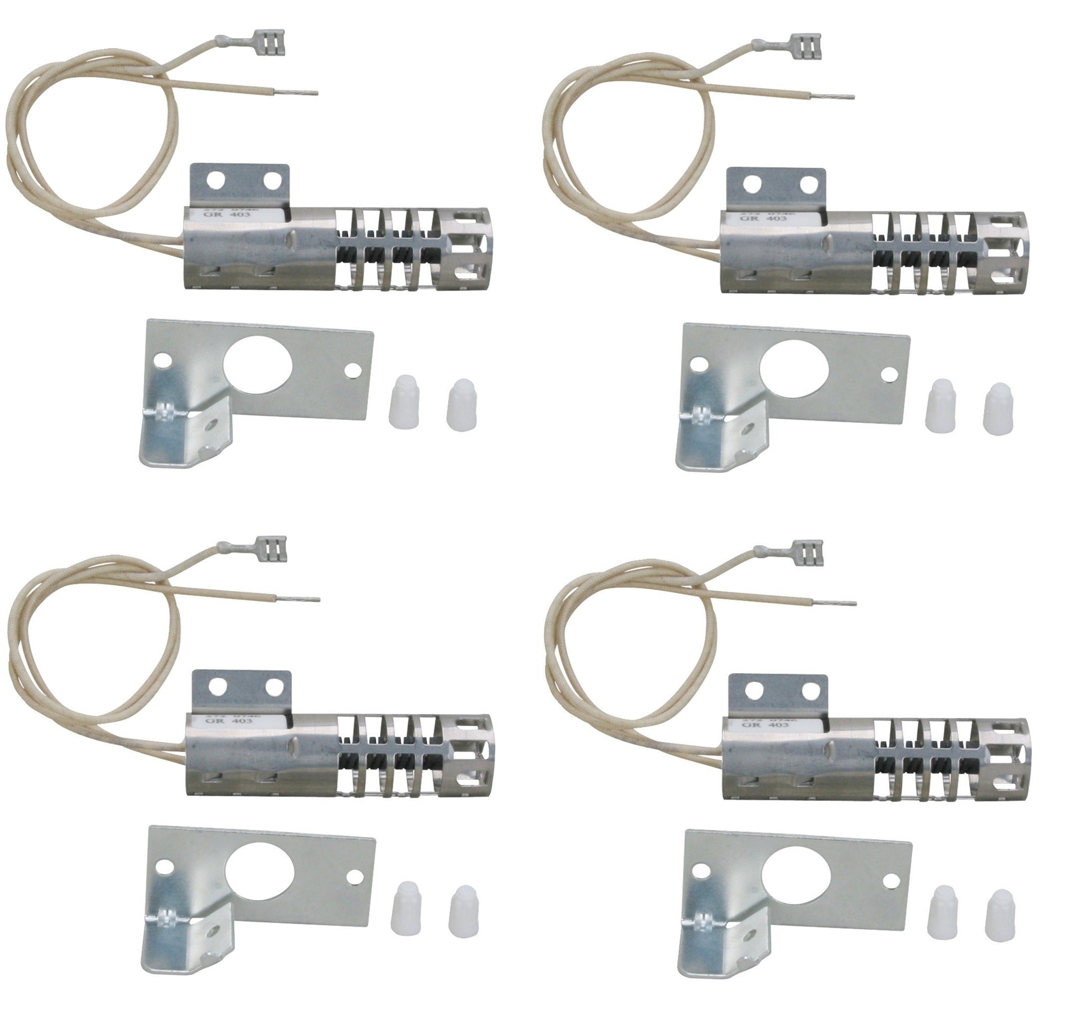 Gas Range Round Igniter 4 Pack for Whirlpool, Sears, GE, 4342528 ...
