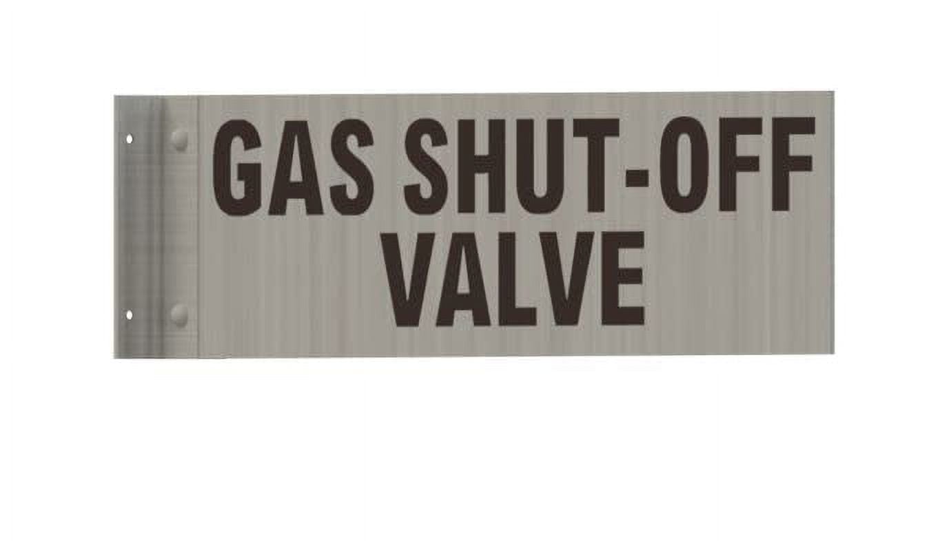 Gas Shut-Off Valve Sign-Two-Sided/Double Sided Projecting, Corridor and ...