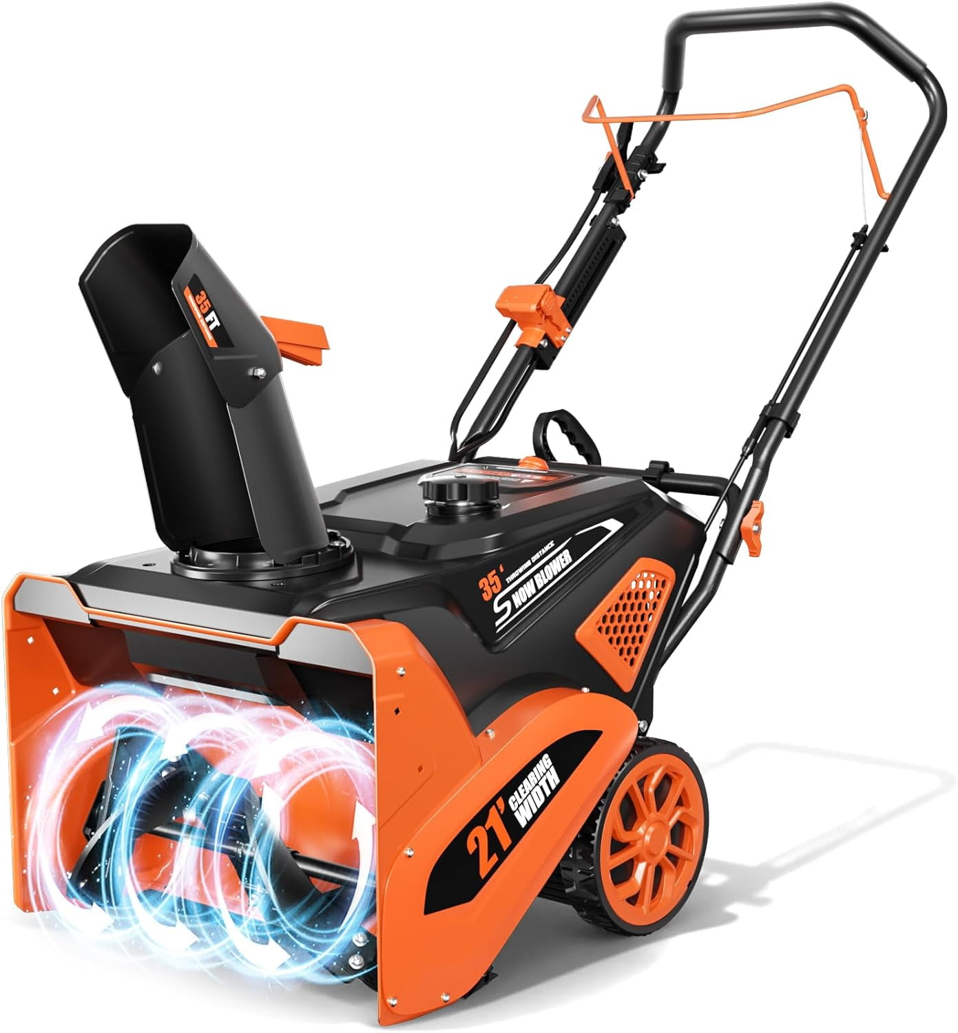 Gas Snow Blower 21-Inch Single-Stage Snow Thrower, 212cc Engine Snow ...