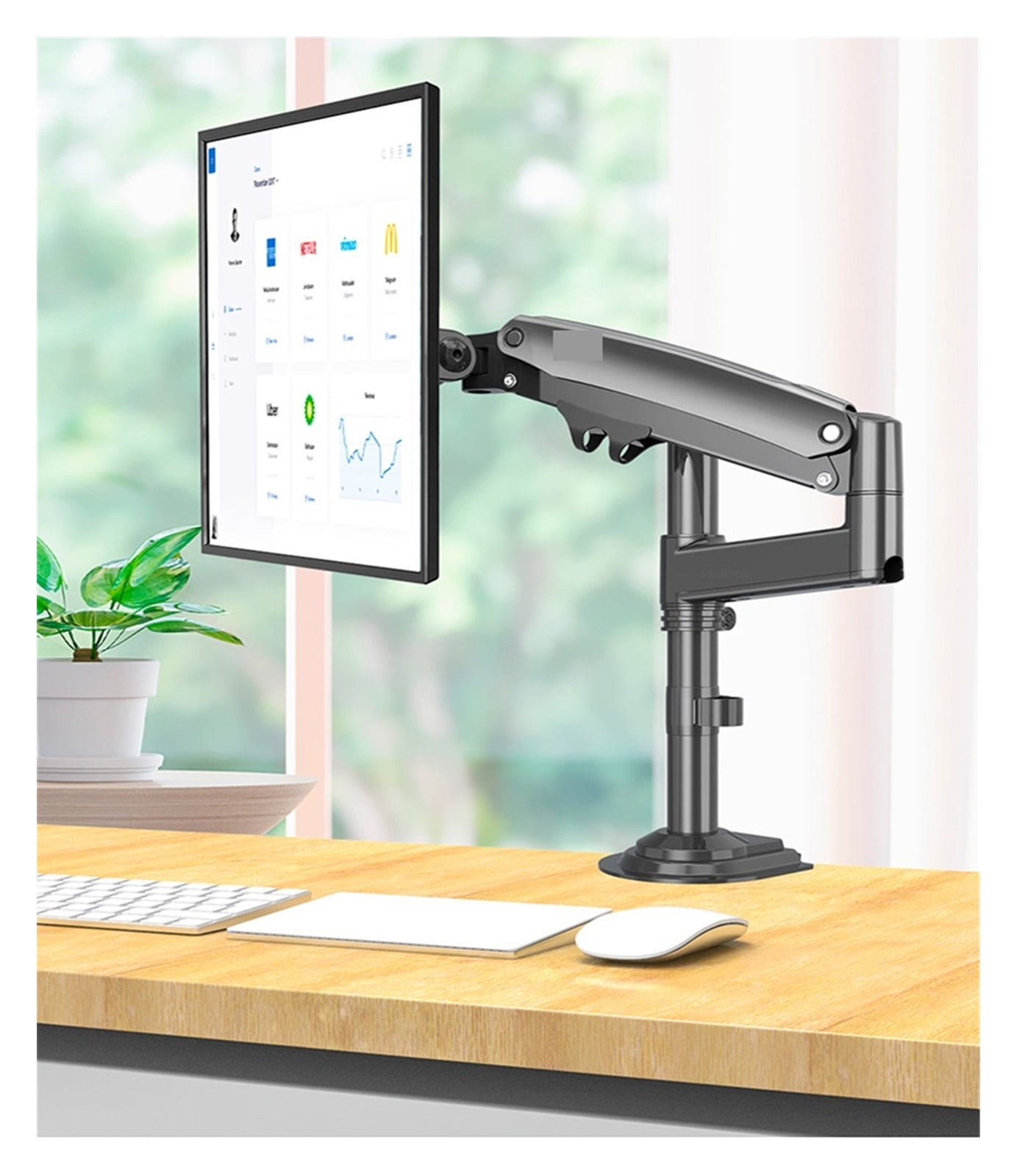 Gas Spring 22-35" LCD LED Monitor Holder Arm Full Motion Desktop ...