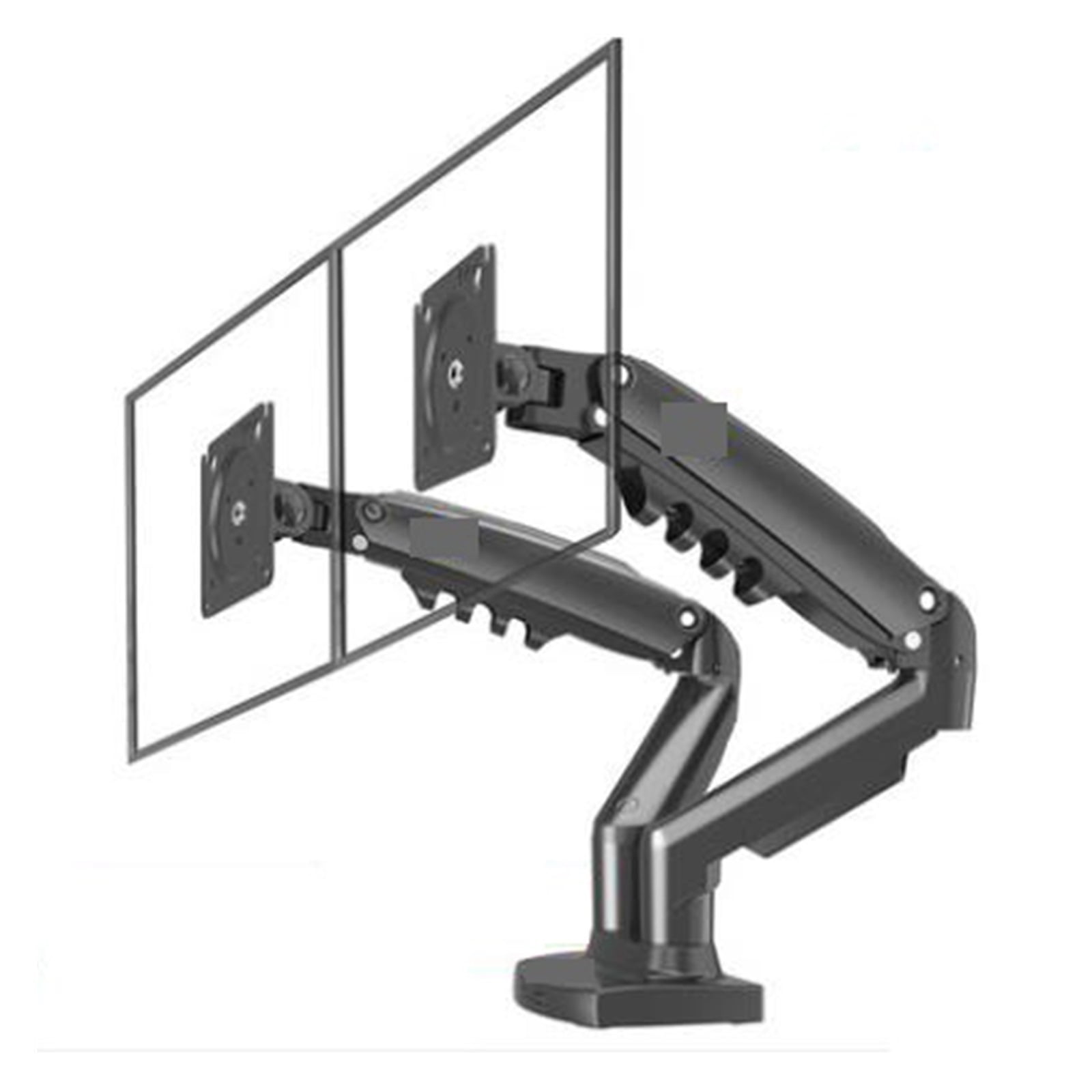 Gas Spring 360 Degree Desktop 17"-27" Dual Monitor Holder Arm Full ...