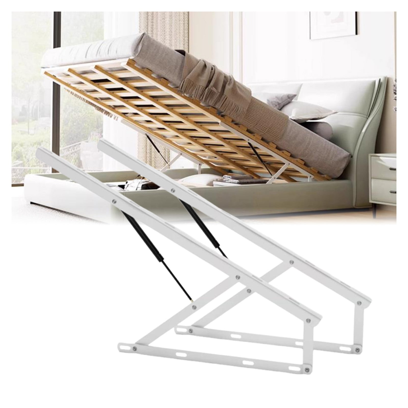 Gas Spring Bed Storage Lift Kit, Storage Box Bed Lifter,Hydraulic ...