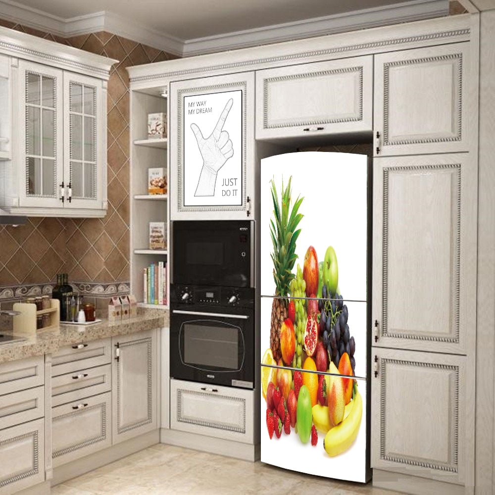 Gas Station Vinyl Wallpaper Kitchen Fridge Decorative Full Film Peel ...