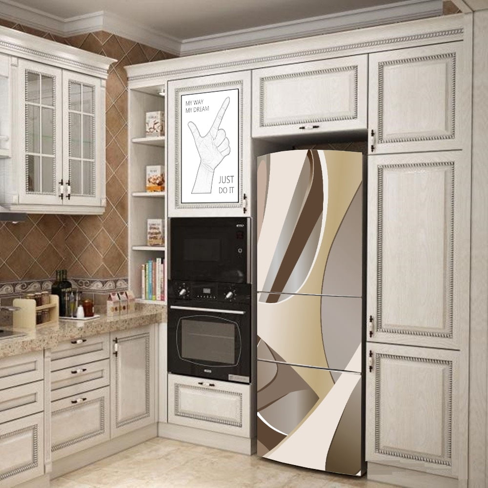 Gas Station Vinyl Wallpaper Kitchen Fridge Decorative Full Film Peel ...