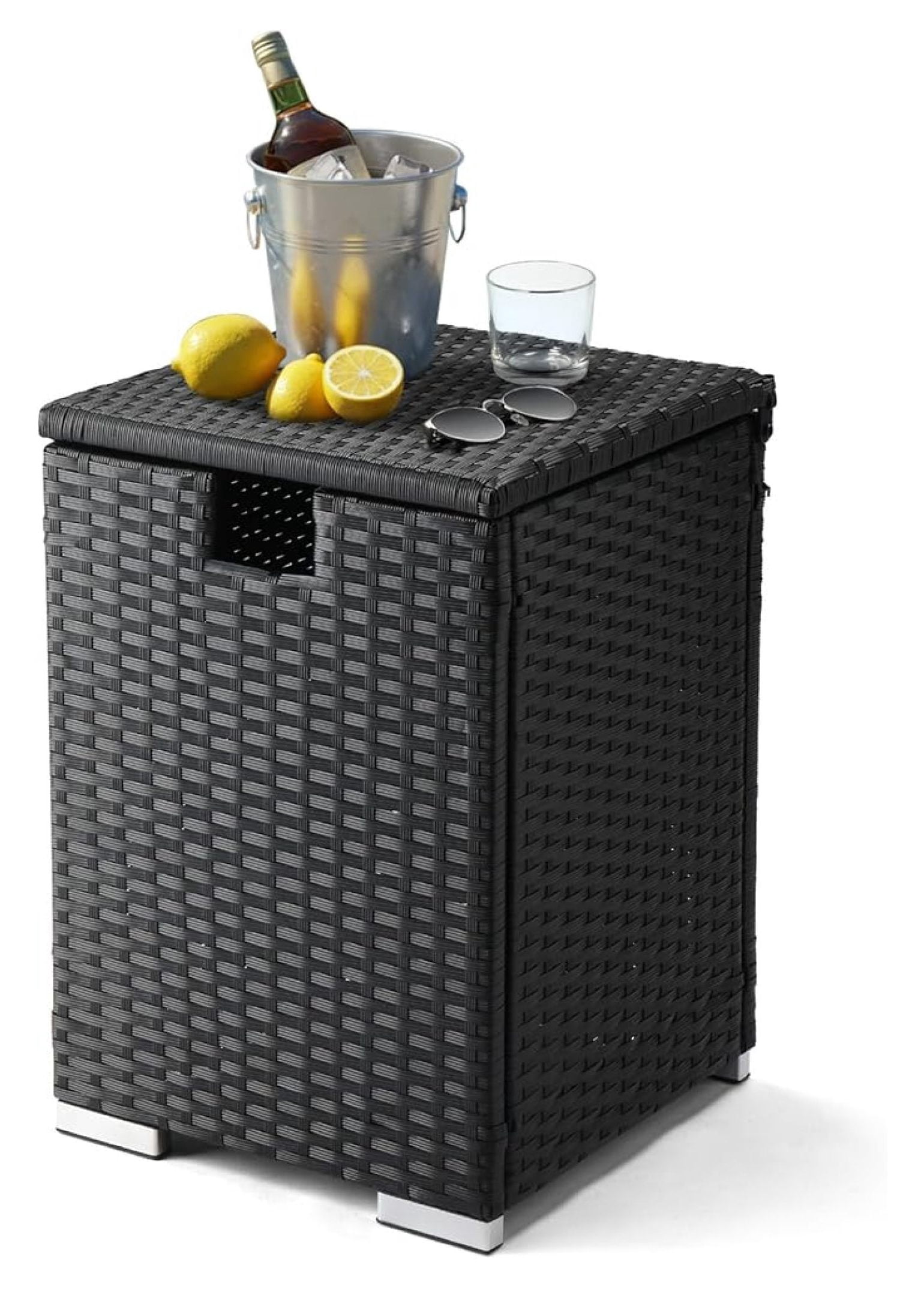 Gas Storage Box, 15.7in Wicker Propane Cover Table for Table and Gas ...