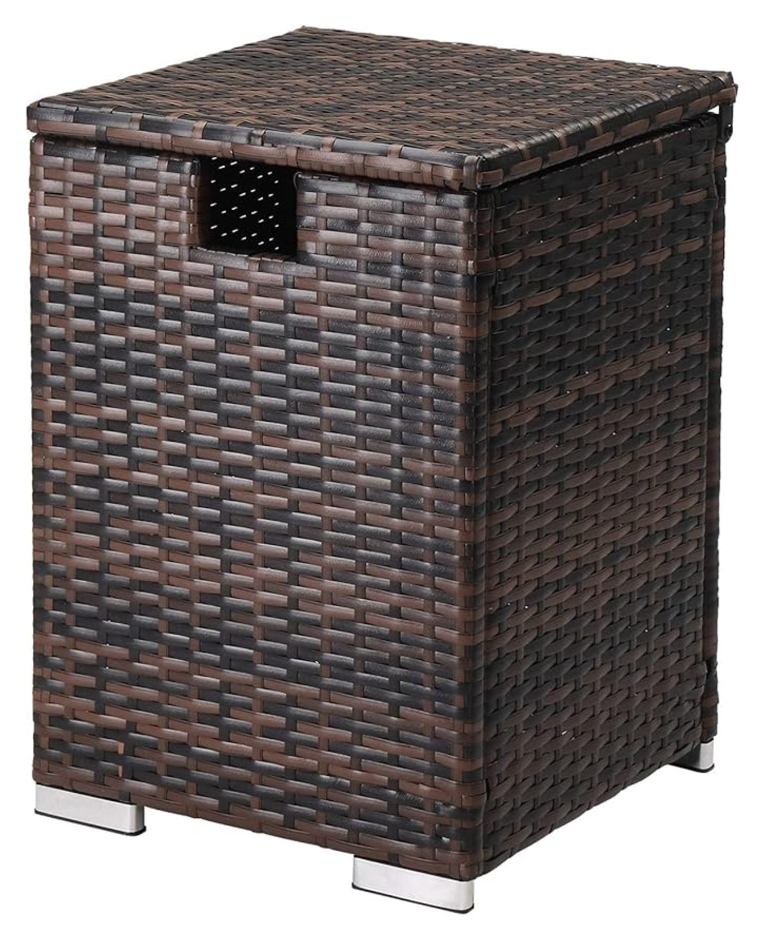 Gas Storage Box, 15.7in Wicker Propane Cover Table for Table and Gas ...