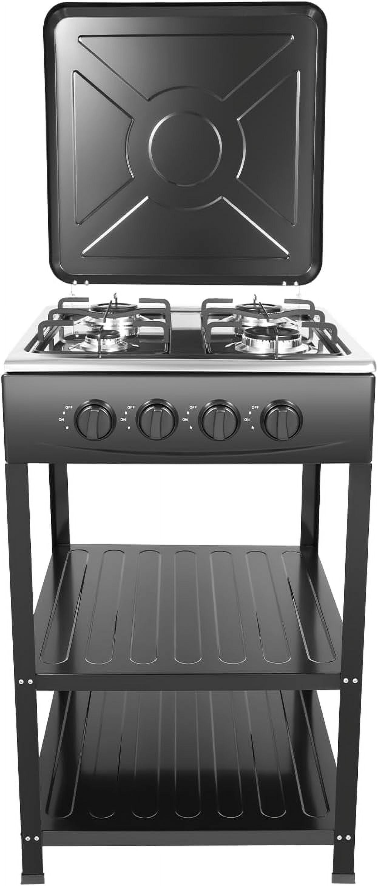 Gas Stove, 300000BTU Portable Gas Stove with Support Leg Stand and Wind ...