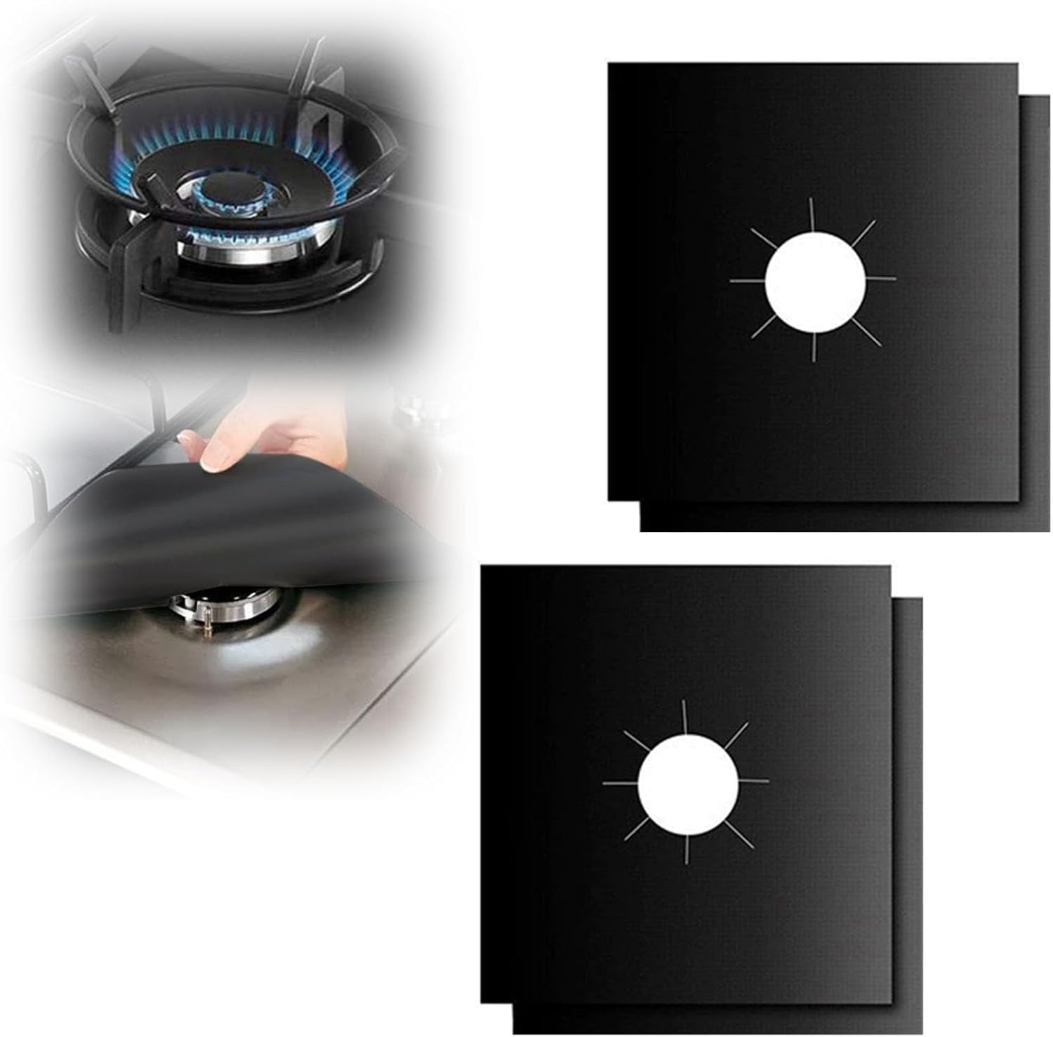 Gas Stove Burner Covers, 2025 New 0.3 MM Double Thickness Stove Top ...