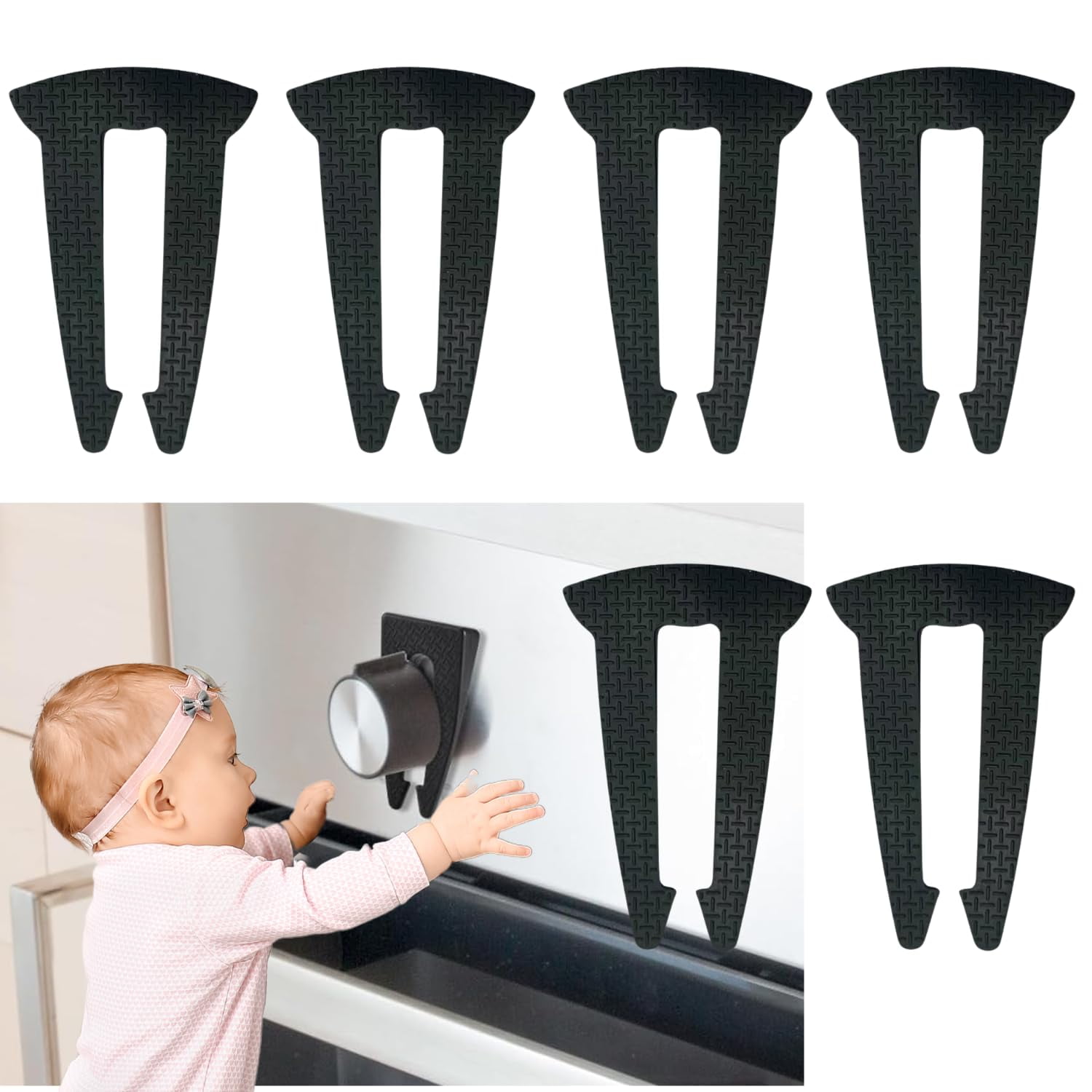 Gas Stove Knob Locks, 6 Pack Stove Knob Locks for Child Safety, Heat ...