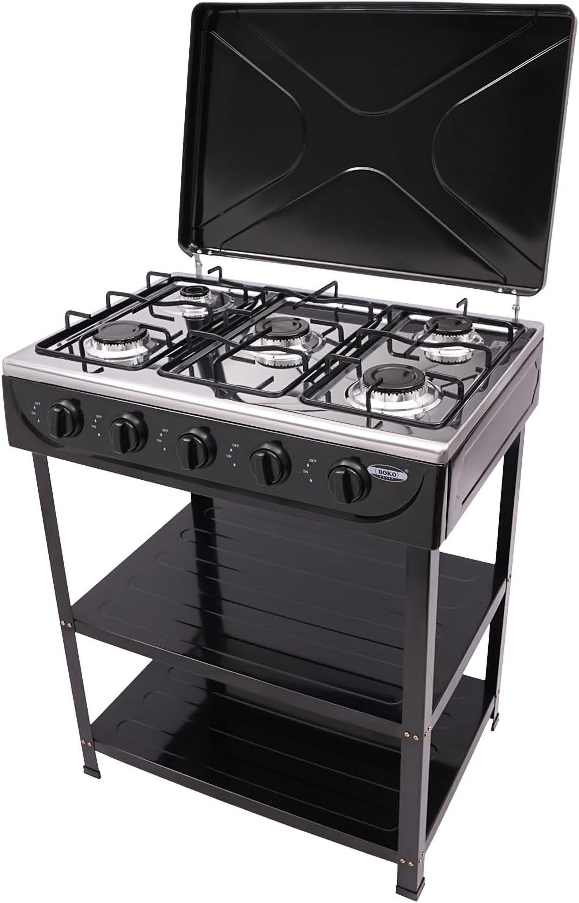 Gas Stove Portable LNG Stove 4 Burner, with Support Leg Stand and Wind ...