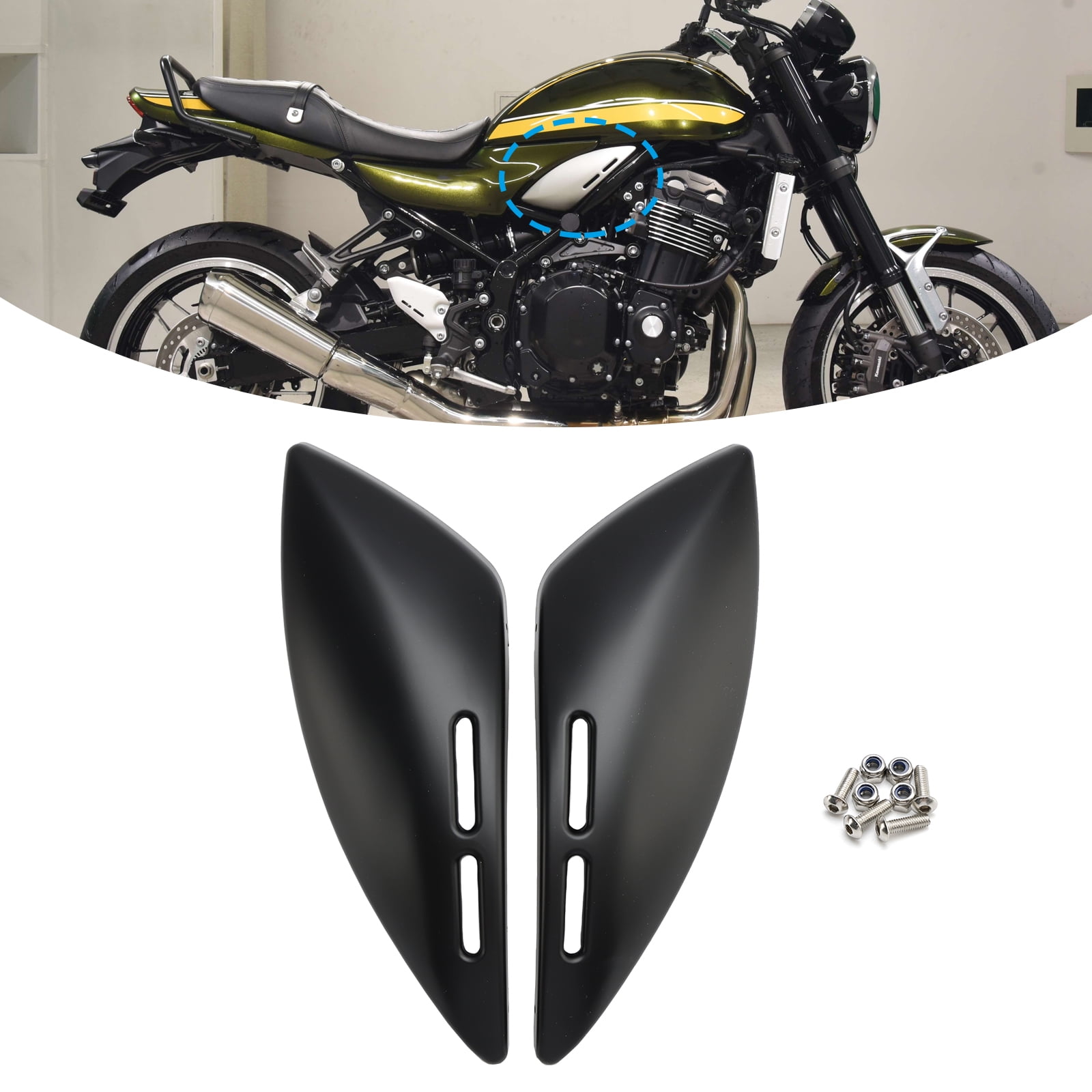 Gas Tank Side Cover Panel Fairing Cowl For Kawasaki Z900RS 2018-2024 ...