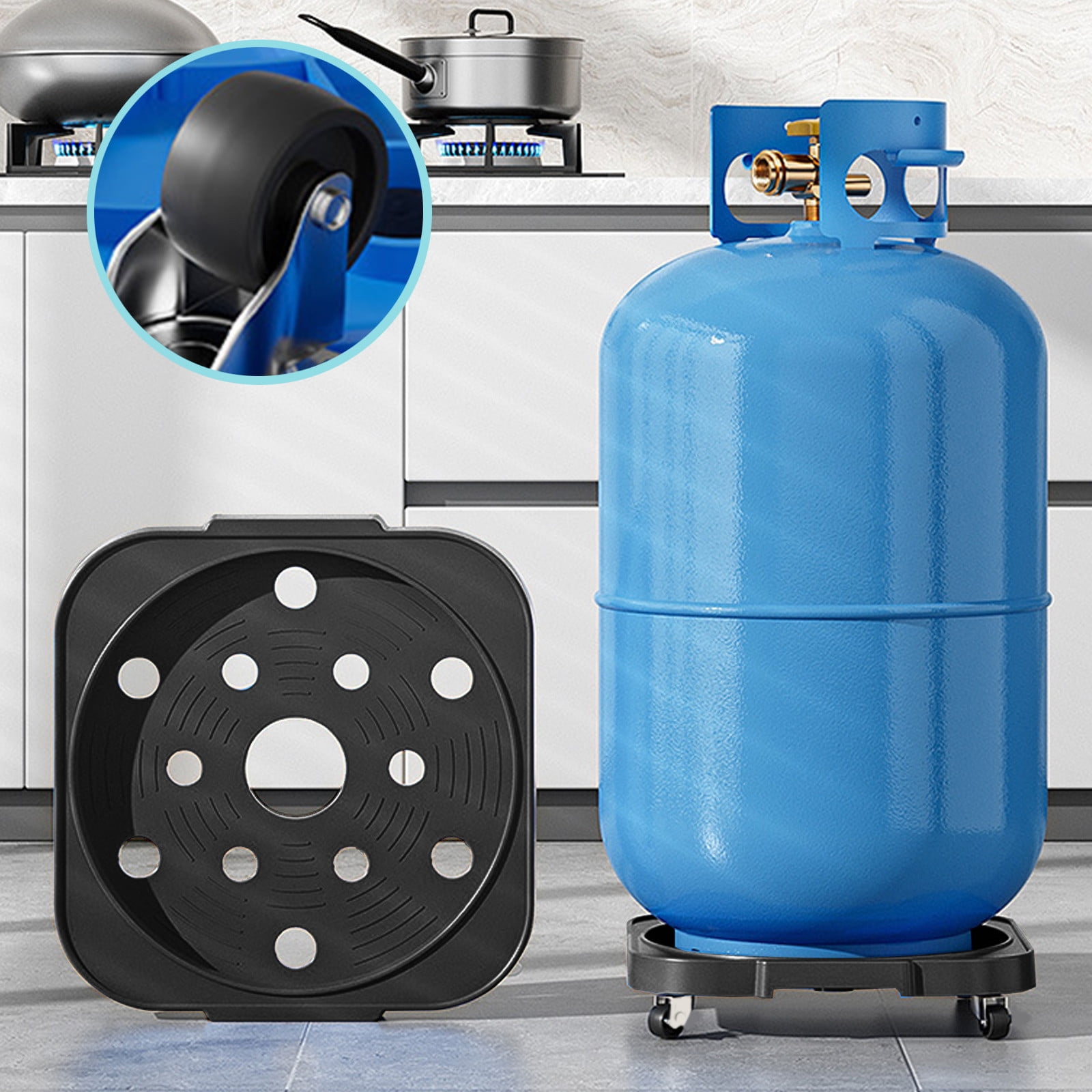 Gas Tank Tray Movable Propane Cylinder Base Propane Tank Wheel Tray Gas ...