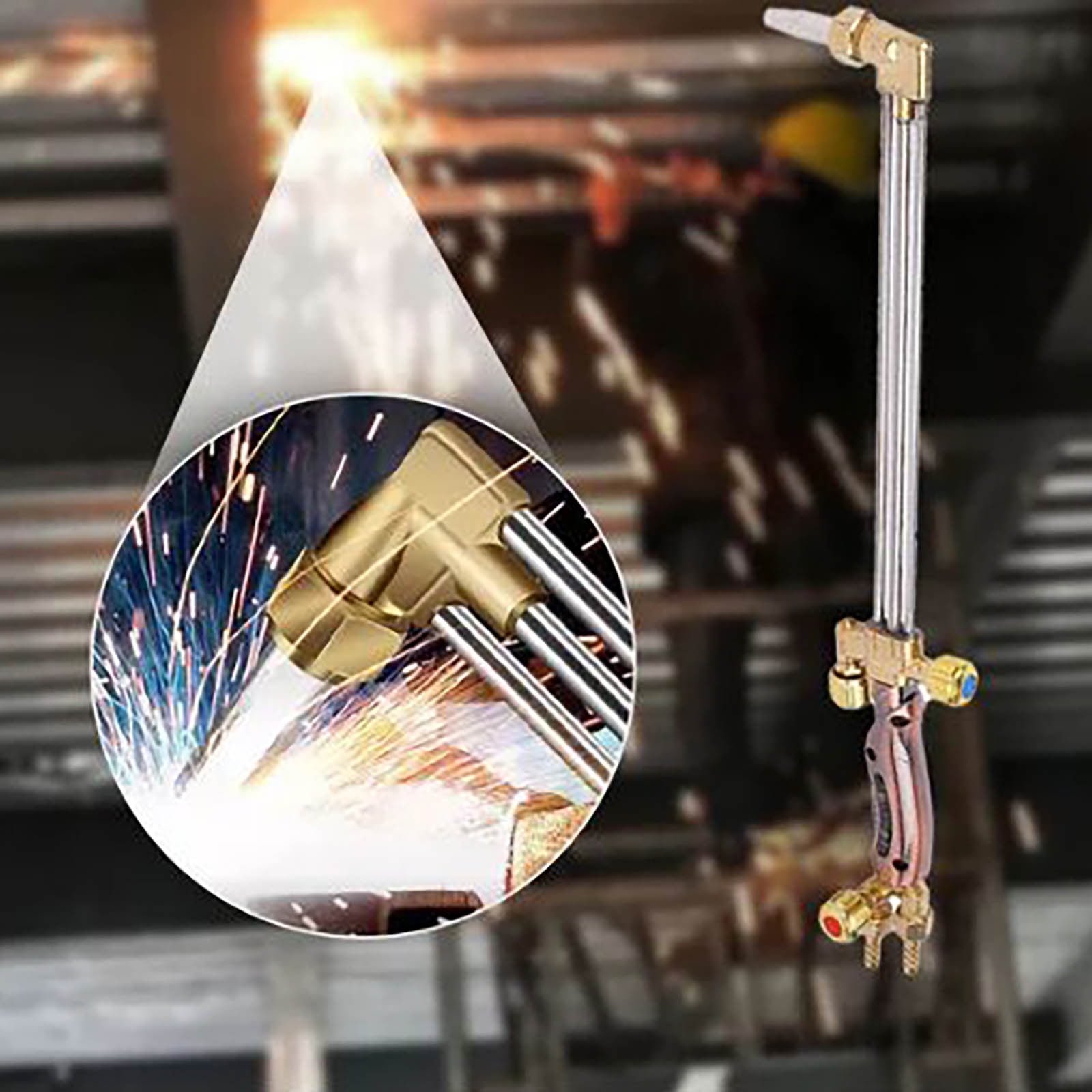 Gas Welding Cutting Torch | Three-Tube Backfire Explosion-Proof Design ...