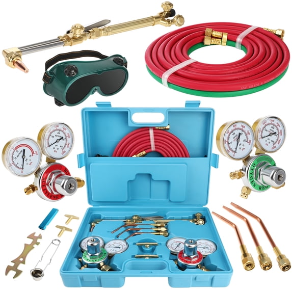 Portable Gas Welding Kit with Oxygen Acetylene, Welder Attachment ...