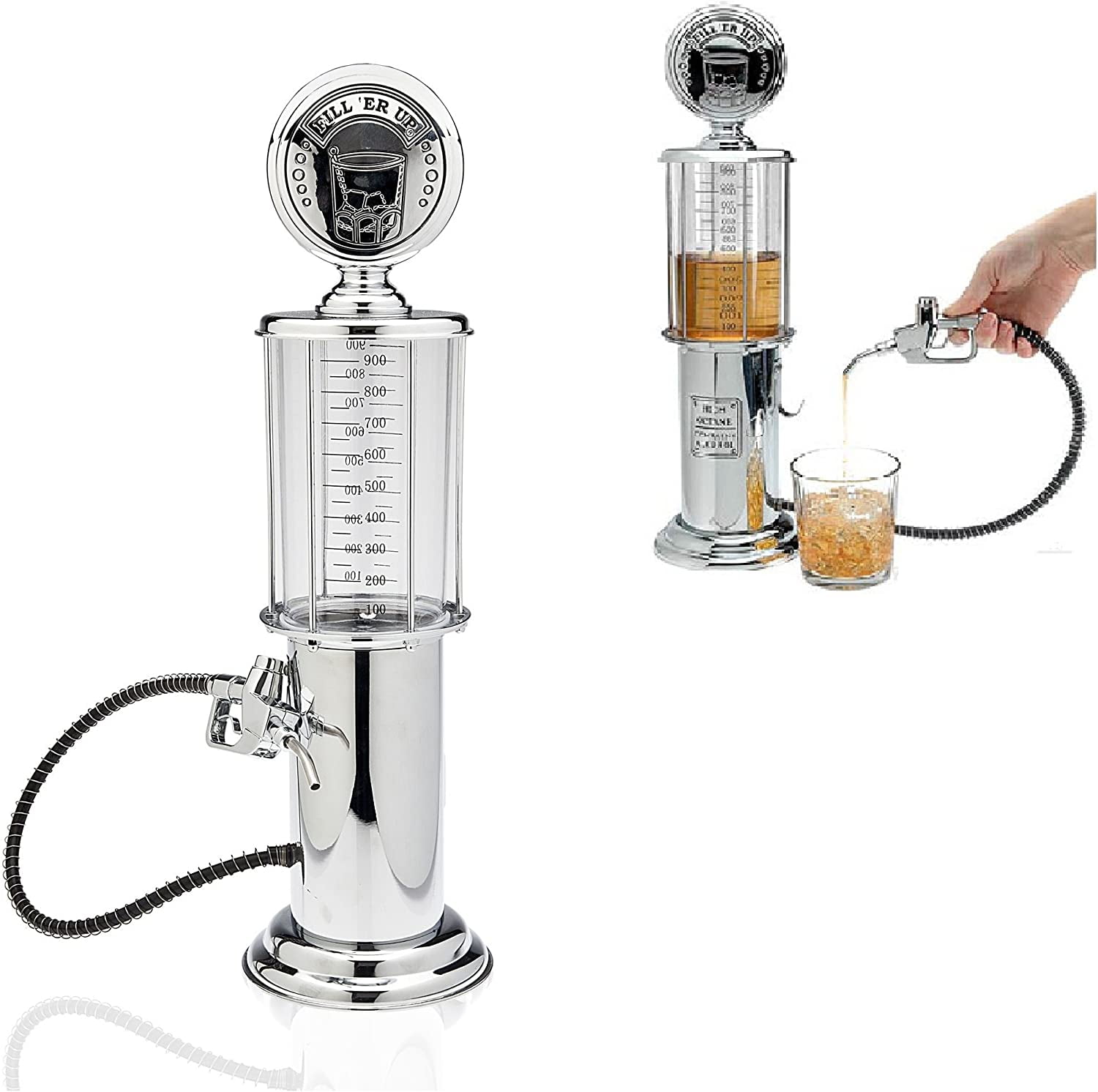 Gas Whiskey/Bourbon Decanter - Liquor Dispenser for Vodka, Rum, Wine ...