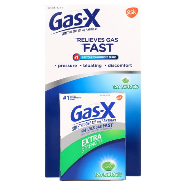 Gas-X Extra Strength Anti-Gas Medication, 120 Softgels - Walmart.com
