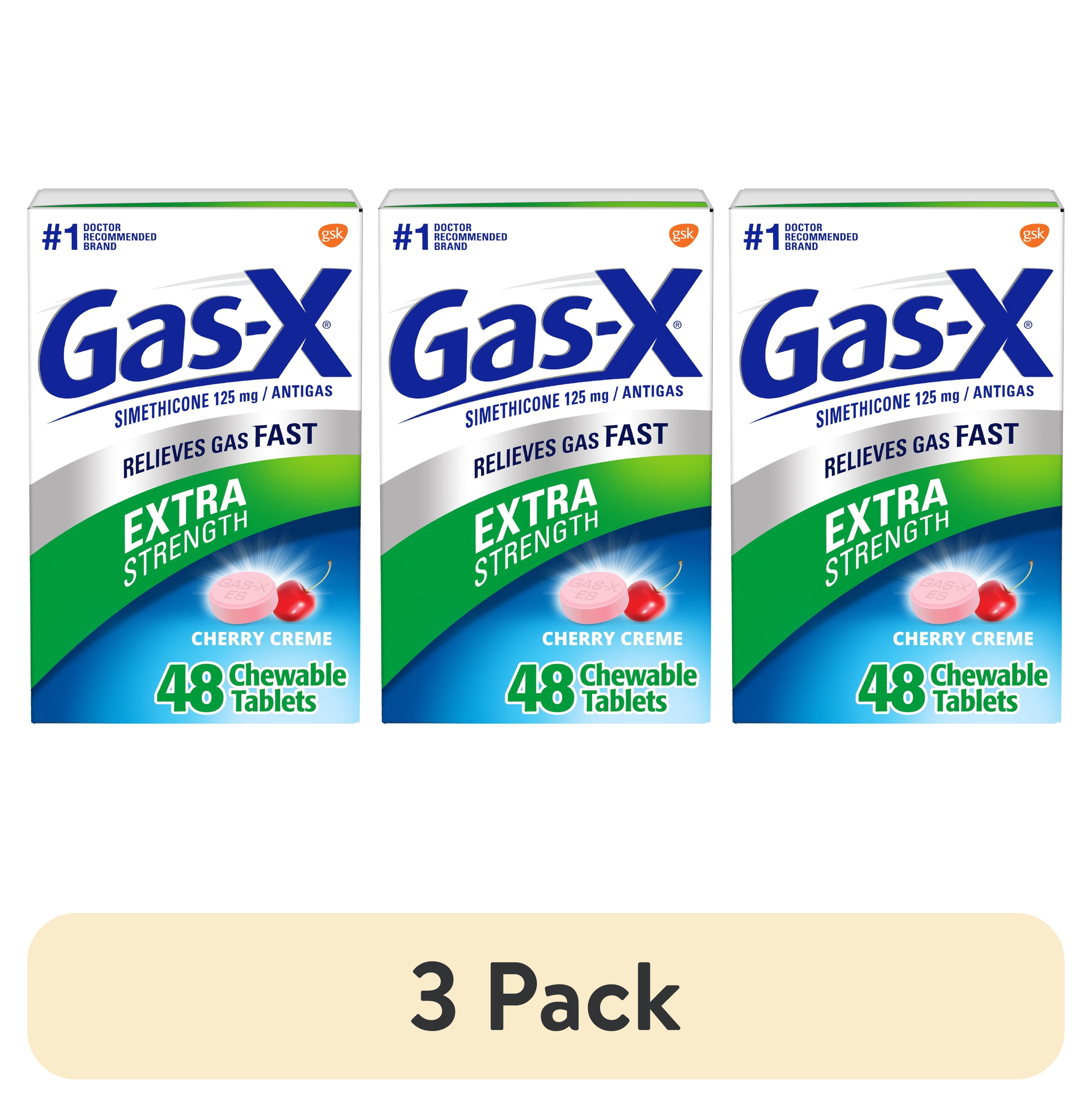 (3 pack) Gas-X Extra Strength Chewable Gas Relief Tablets With ...