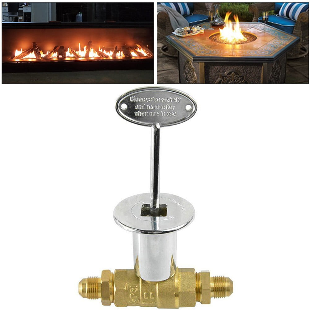 Gas Fire with Lock 1/2" Control Valve High Pressure Valve Key Sleeve ...
