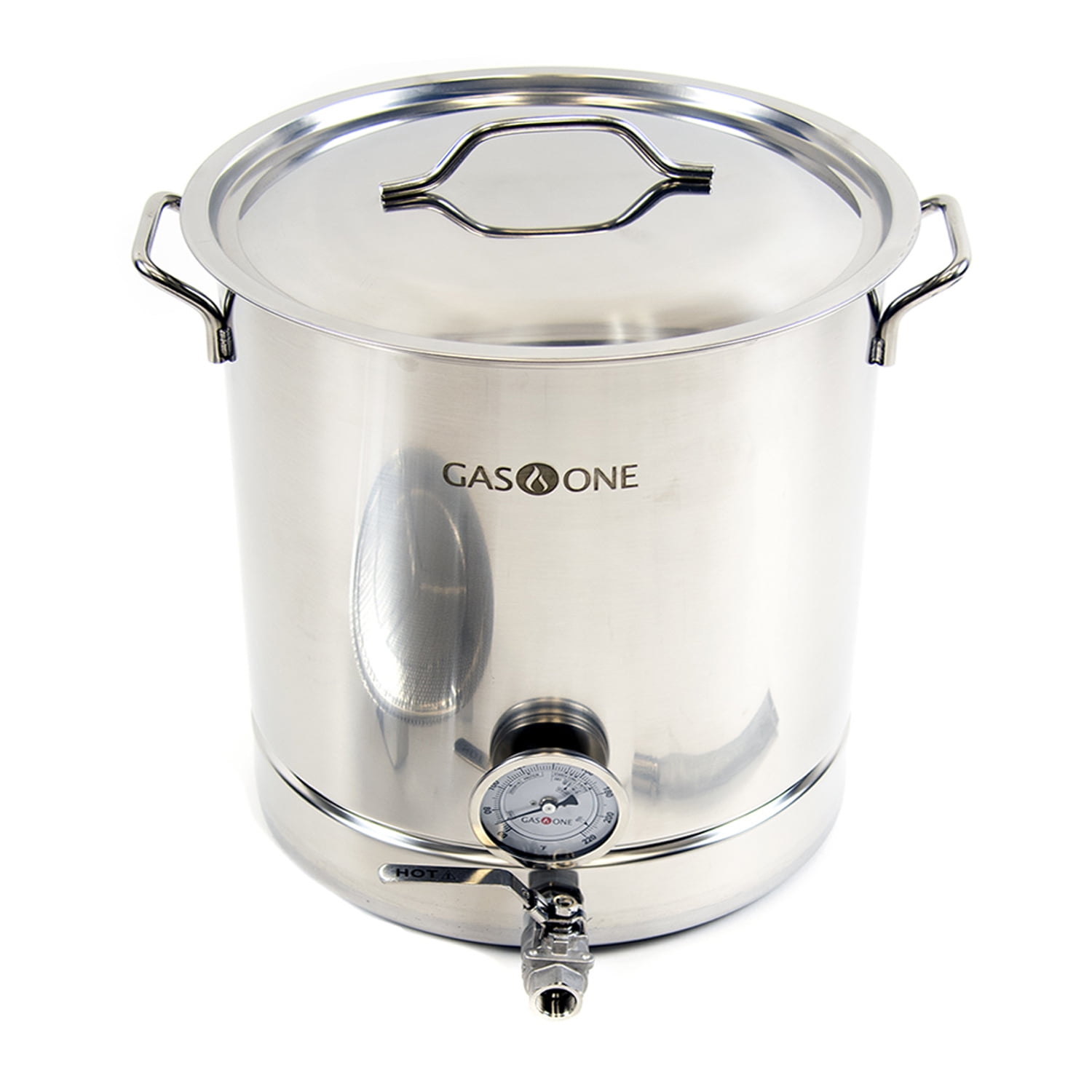 GasOne 16 Gallon Stainless Steel Home Brew Kettle Pot Pre Drilled 4 PC ...