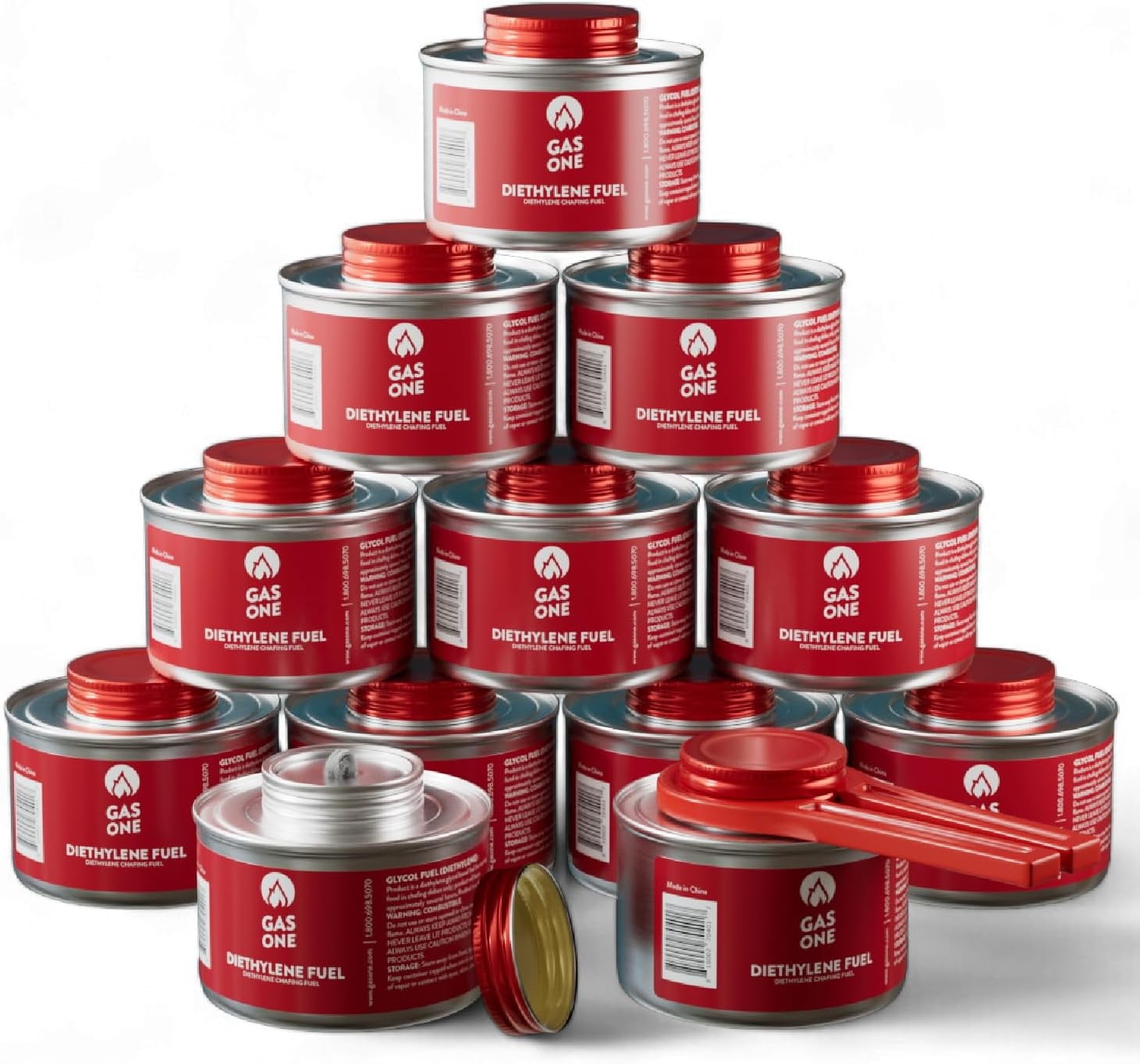 GasOne 2+ Hour Liquid Chafing Fuel, Food Warmer with Wick, Pack of 12 ...