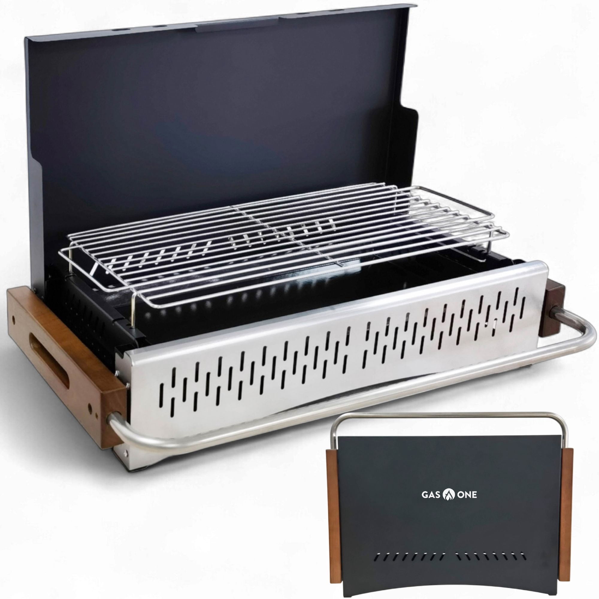 GasOne Portable Charcoal Grill – 24.5 x 18.5-inch Foldable Barbecue ...