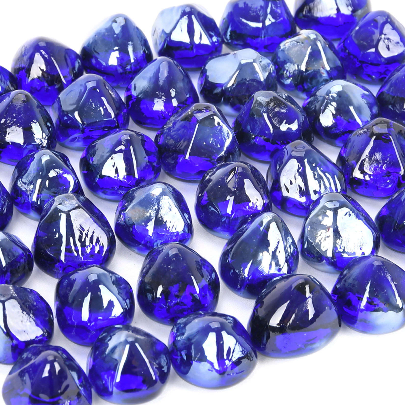 Cobalt Blue Fire Pit Glass Cubes | 1/2", 10 lbs - Walmart.com