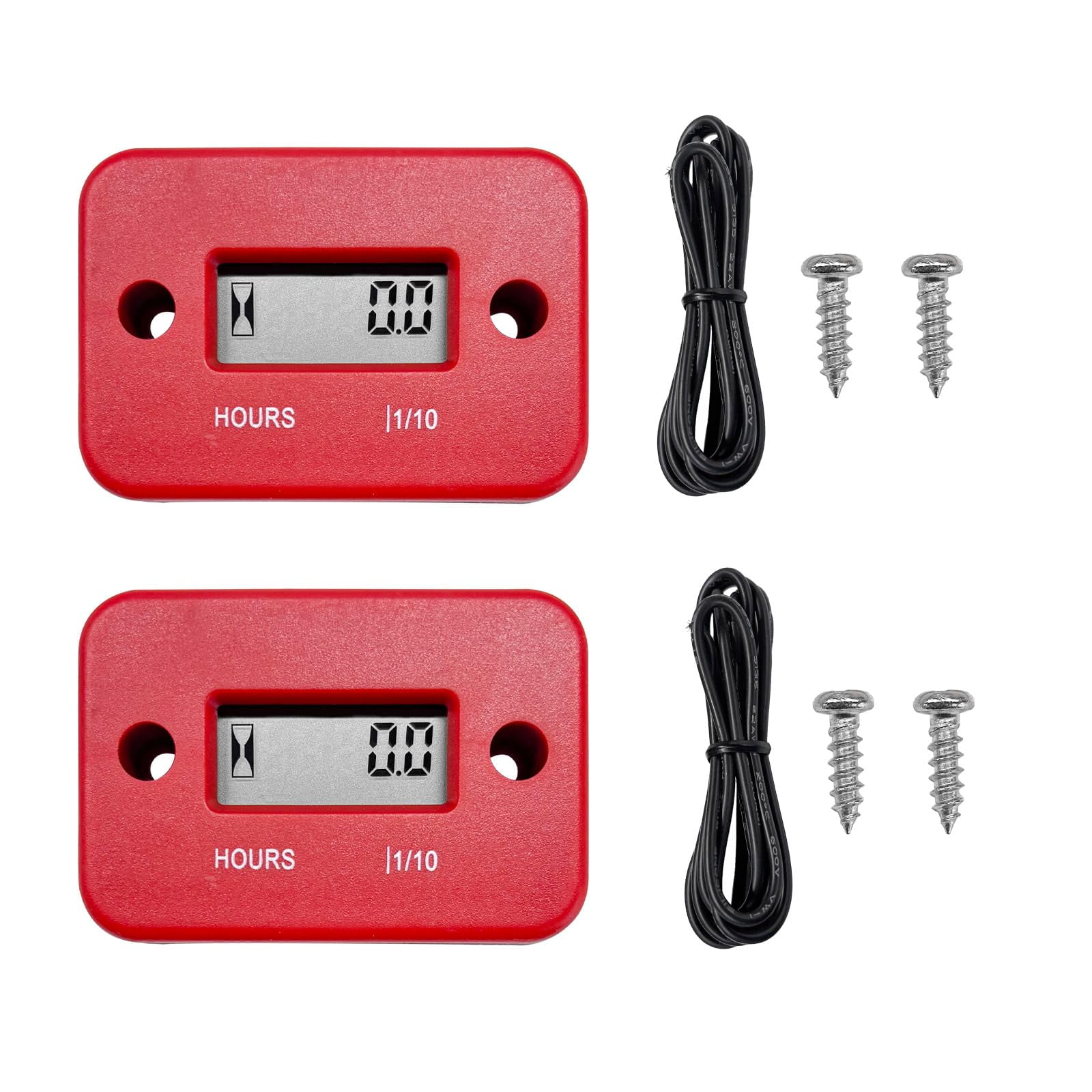 Gasedin 2 PCS Inductive Hour Meter, Waterproof 3V Vehicle Inductive ...