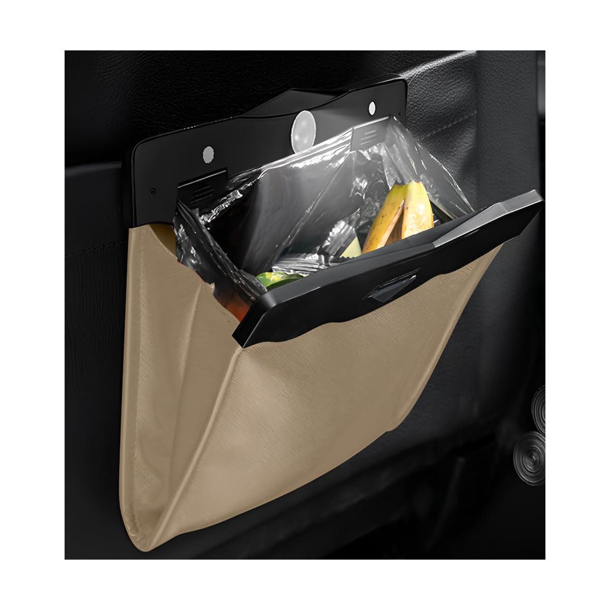 Gasedin Hanging Car Trash Bag, Foldable Magnetic Garbage Can with Smart ...