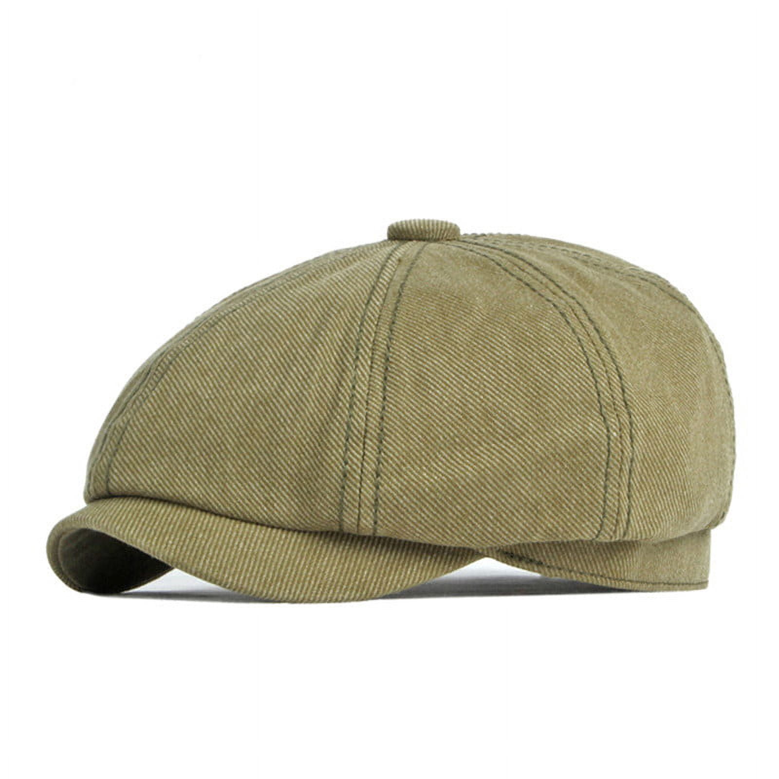 Gash Hao Mens Newsboy Flat Cap 100% Cotton Gatsby Ivy Golf Cabbie Hat ...