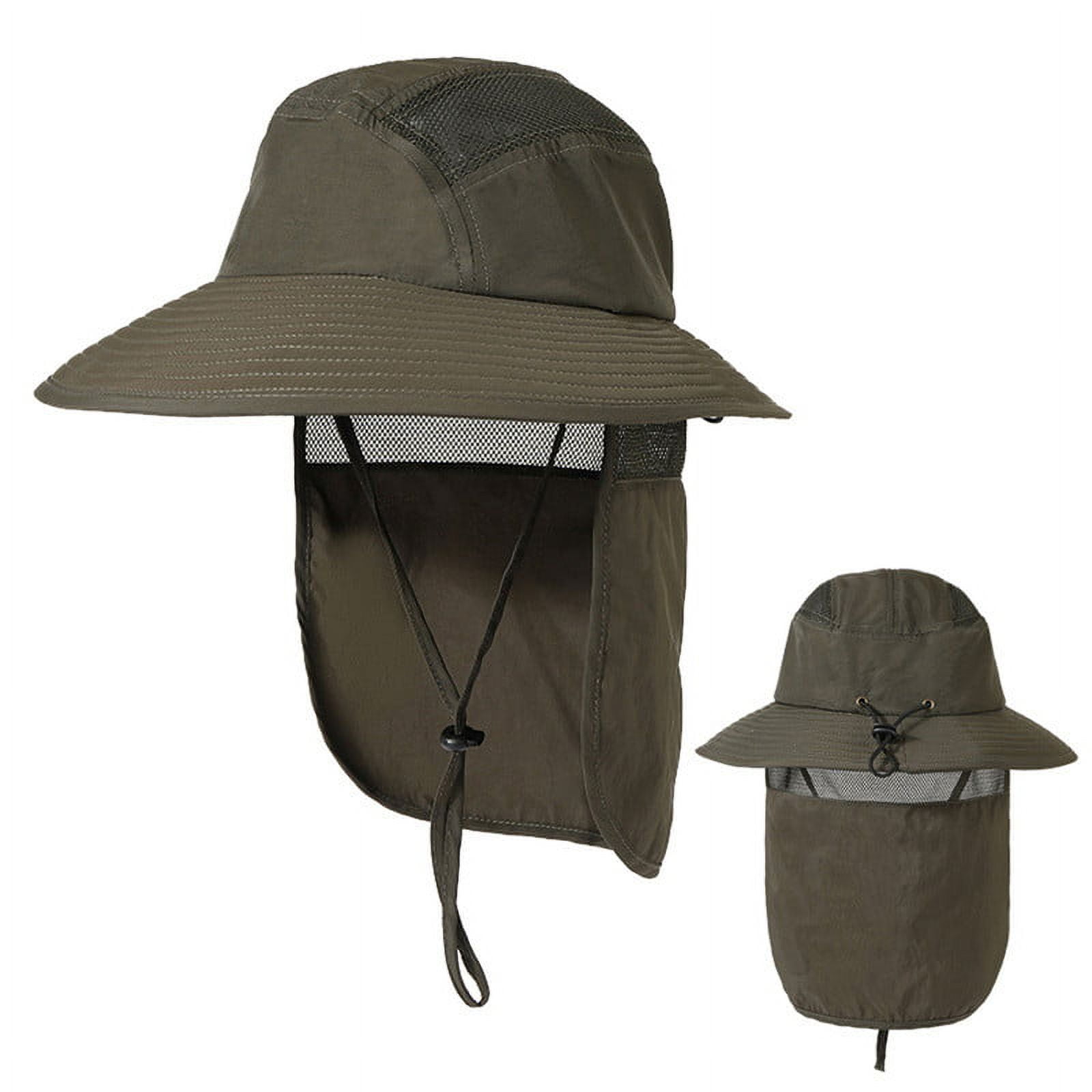 Gash Hao Mens UPF 50+ Sun Protection Cap Wide Brim Fishing Hat with ...