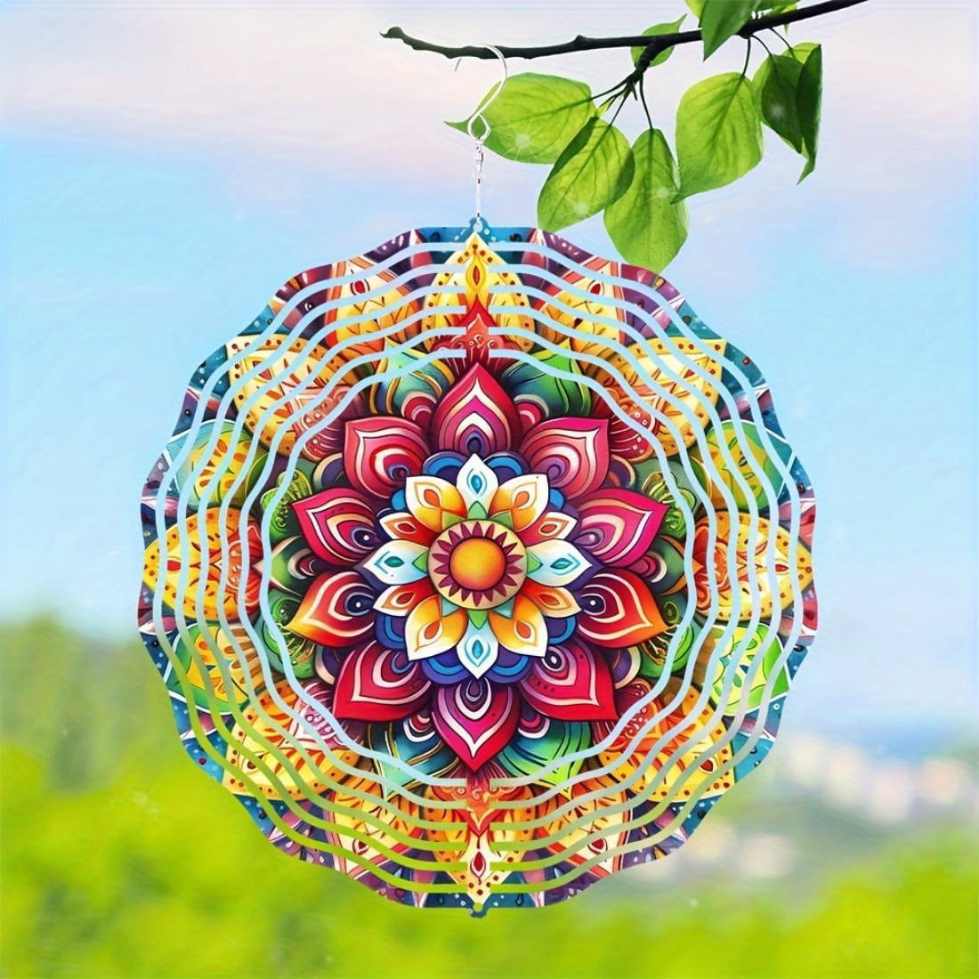 Gasing Angin Keluli Tahan Karat, Reka Bentuk 3D Arca Kinetik Bunga ...