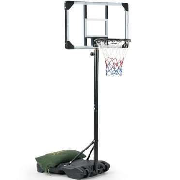 "NEDYO 44"" Portable Basketball Hoop with 5.25-10ft Adjustable Height ...