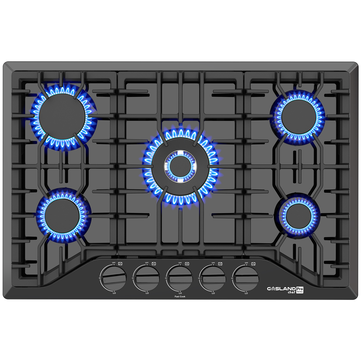 Slide-In Counter Gas Cooktop with 6 Sealed Italian Burners, Black ...