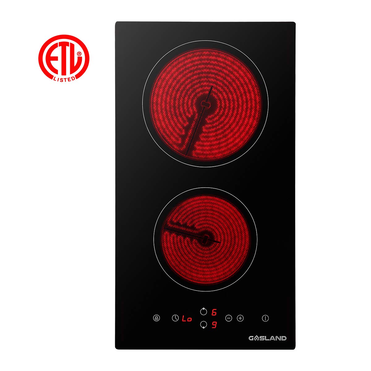 GASLAND Chef IH30BF 12" Electric Cooktop Built-in 2 Burner Induction ...