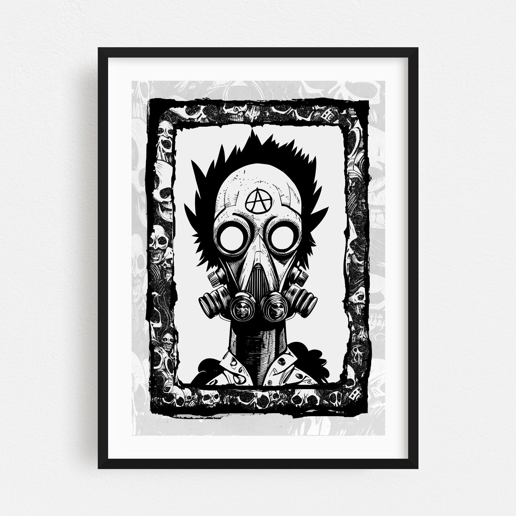 Gasmask Punk Skulls. Steampunk Sorrow - Illustration Gothic Skull ...