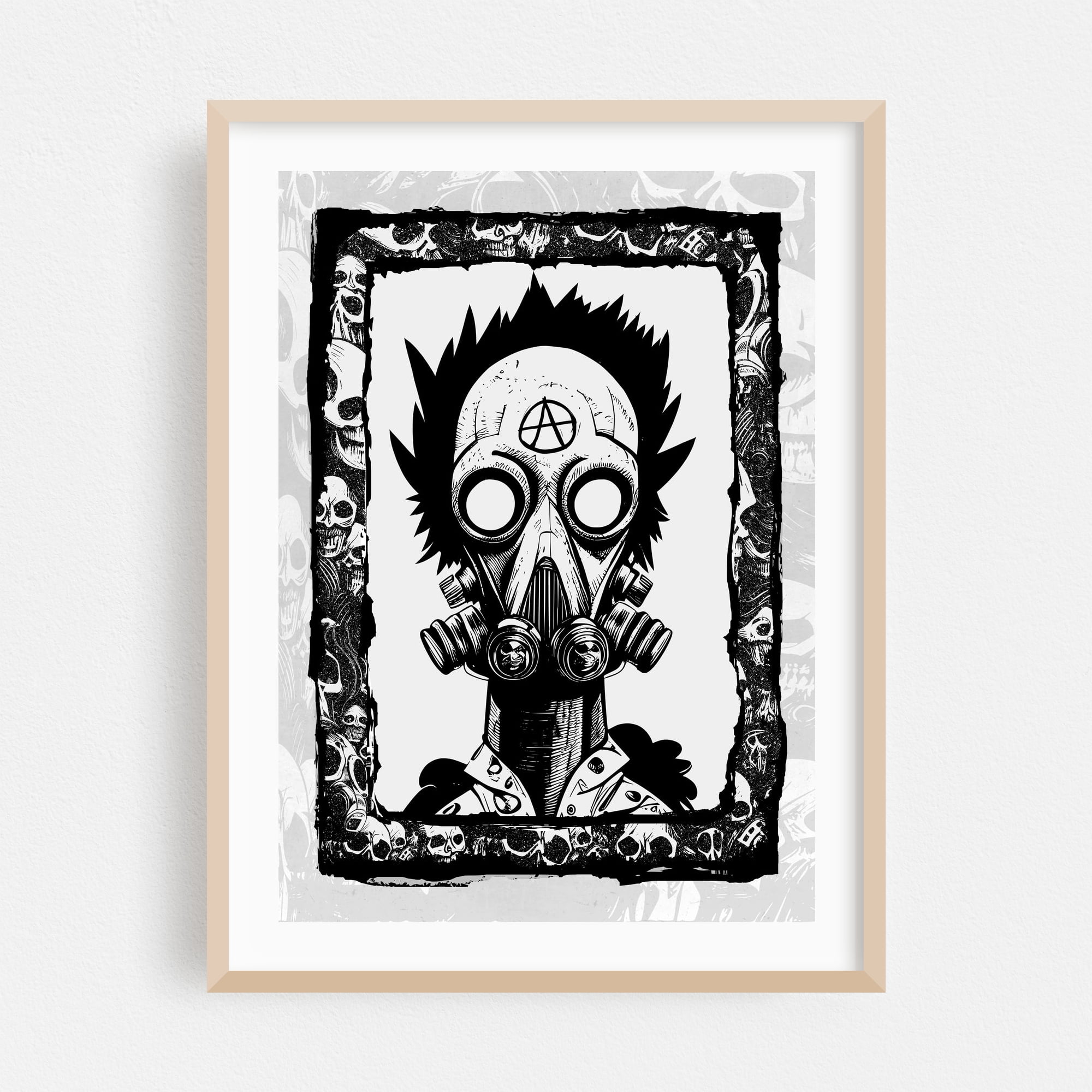 Gasmask Punk Skulls. Steampunk Sorrow - Illustration Gothic Skull ...