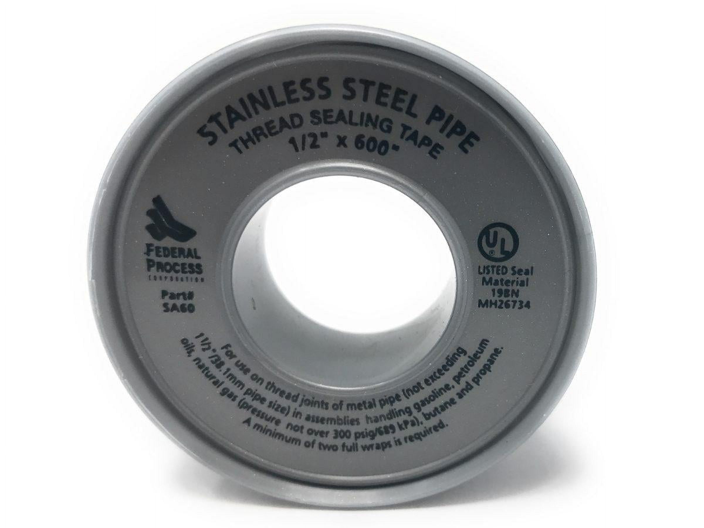 Gasoila SA60 Nickel PTFE Tape For Stainless Steel 1/2” x 600” Roll -450 ...