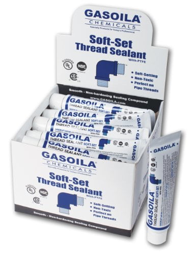 Gasoila Soft-Set Pipe Thread Sealant with PTFE Paste, Non Toxic, -100 ...