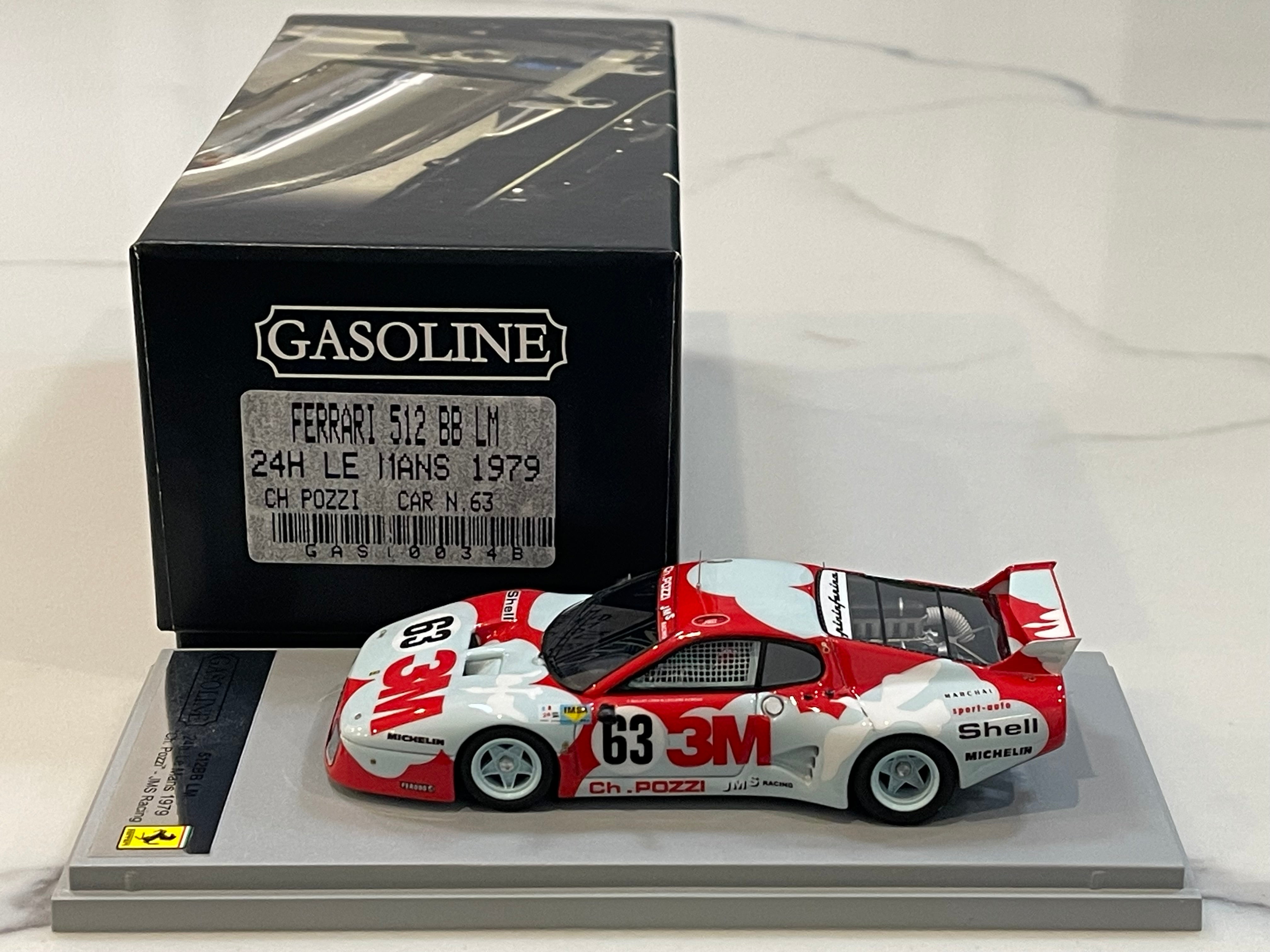 Gasoline 1/43 Ferrari 512 BBLM 24 Hours Le Mans 1979 White/Red No. 63 ...