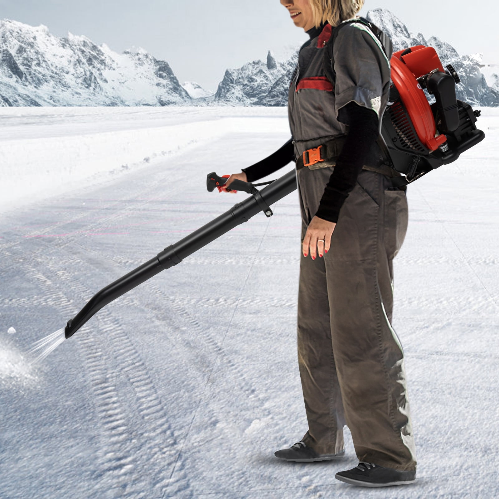 Gasoline Backpack Leaf Blower with 2-Stroke Engine, 2700W Power, 96m/s ...