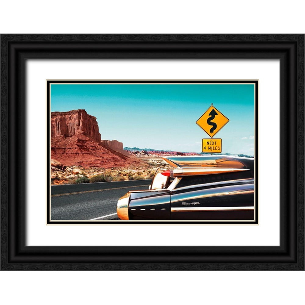 Gasoline Images 14x11 Black Ornate Wood Framed with Double Matting ...