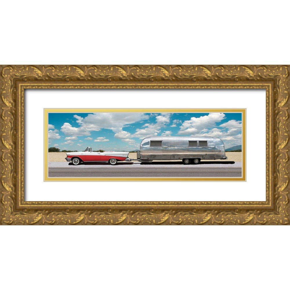 Gasoline Images 24x11 Gold Ornate Wood Framed with Double Matting ...