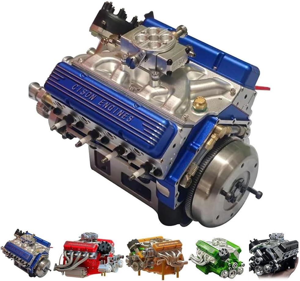 Gasoline Ohv V8 Small-Block Engine Model Kits 4-Stroke 44cc Water ...