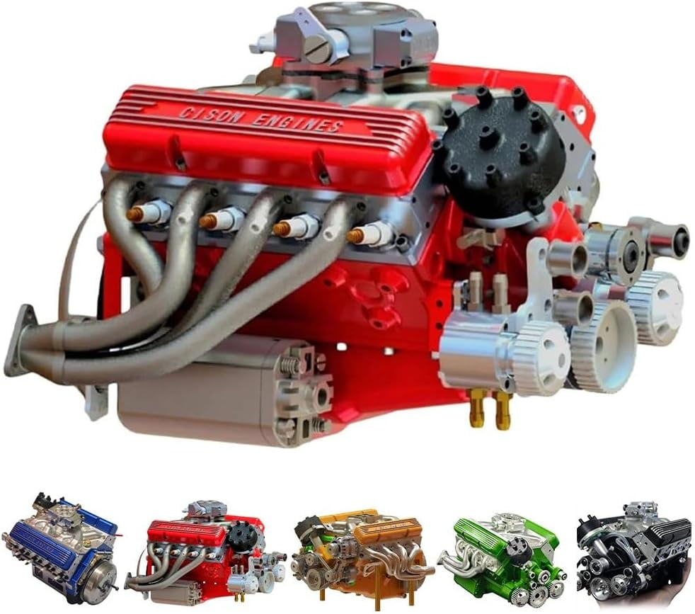 Gasoline Ohv V8 Small-Block Engine Model Kits 4-Stroke 44cc Water ...